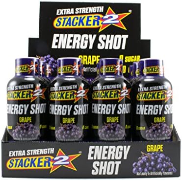 Amazon.com: Stacker 2 Extreme Energy Shot Extra Strength, Grape, 2 ...
