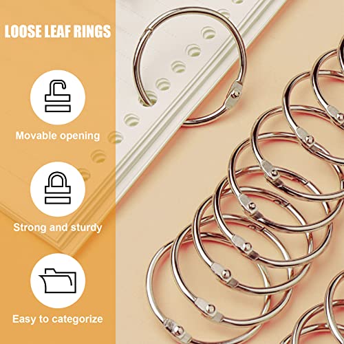 Snapklik.com : 3 Inch Loose Leaf Binder Rings, Metal Book Rings Easy To ...
