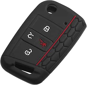 Amazon.com: X AUTOHAUX 1 Pcs Black Silicone 4 Buttons Remote Key Fob ...