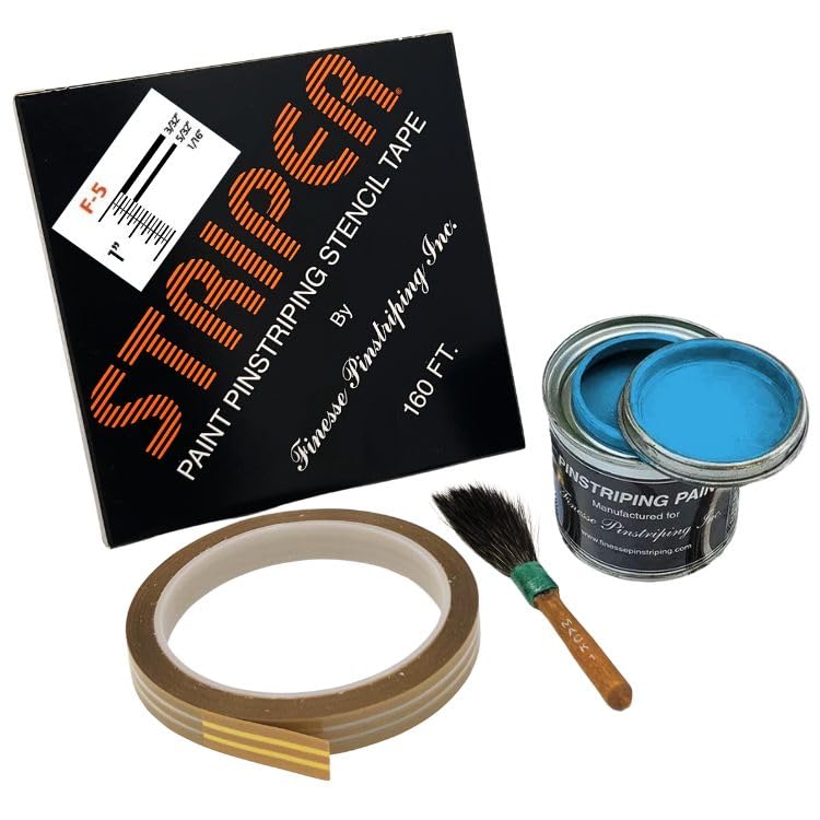 Amazon.com: Automotive Pinstriping KIT - Stencil/Brush/Paint ...