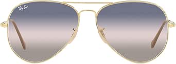 Amazon.com: Ray-Ban RB3689 Aviator Metal II Sunglasses, Gold/Pink ...