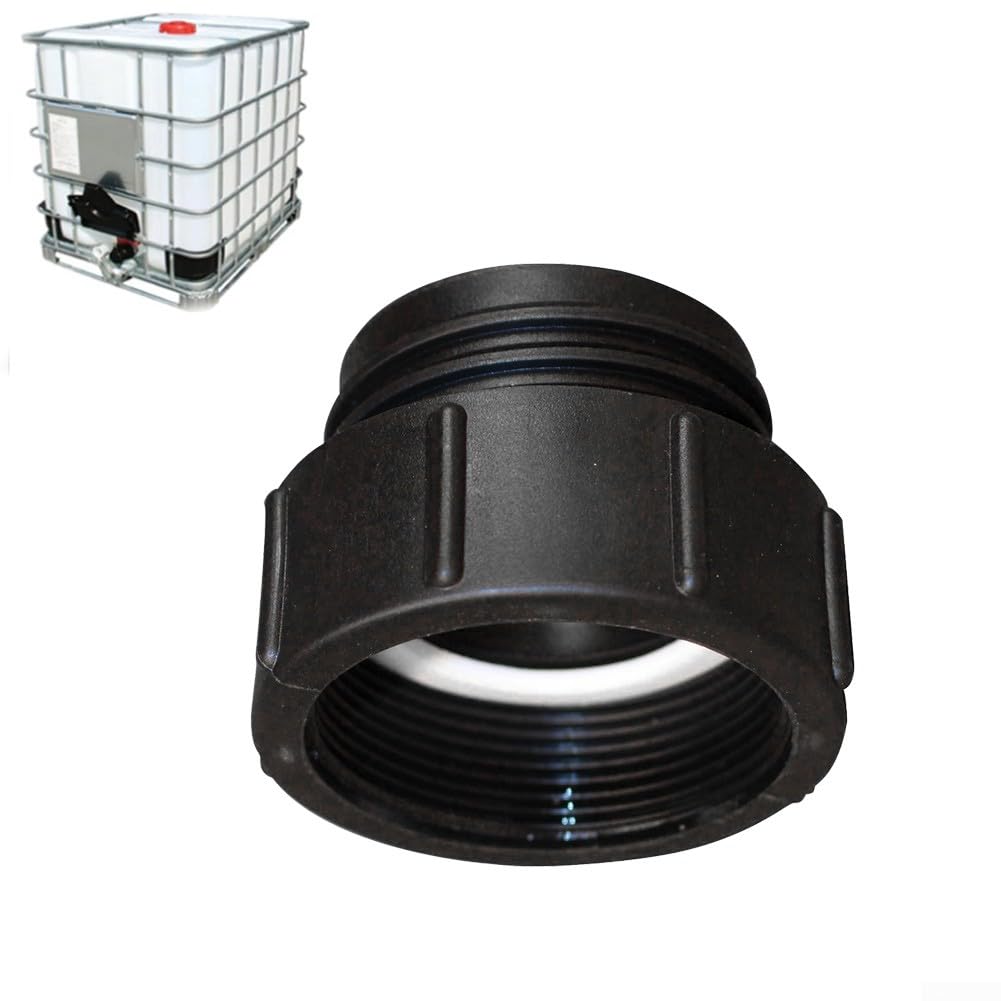 IBC-Tank-Adapter, IBC-Adapter-Anschluss, Feingewinde 2 Zoll auf Grobgewinde, S60 x 6 ...