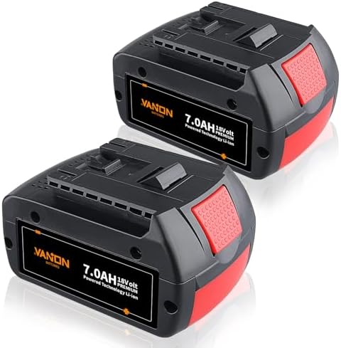 Amazon.com: VANON 2Pack Li-ion BAT609 7000mAh Replacement for Bosch 18V ...