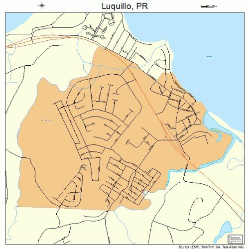 Amazon.com: Large Street & Road Map of Luquillo, Puerto Rico PR ...