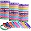 GORGECRAFT 40PCS 10 Colors Motivational Silicone Bracelets Rubber ...