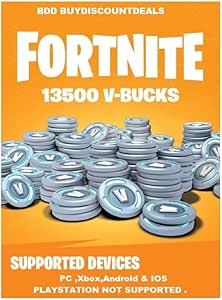 Fortnite 13500 v-Bucks Code Only (NO CD/DVD) : Amazon.ca: Jeux vidéo