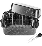 Amazon.com: Roasting Pan with Rack, 16 x 11 Inch Rectangular Roasting ...