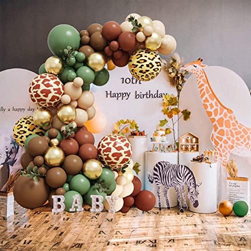 TOYBY Safari Balloon Garland Arch Kit,Jungle Safari Theme Party ...
