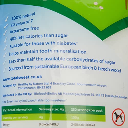Total Sweet 100% Natural Xylitol, 1kg - Tastyfactory