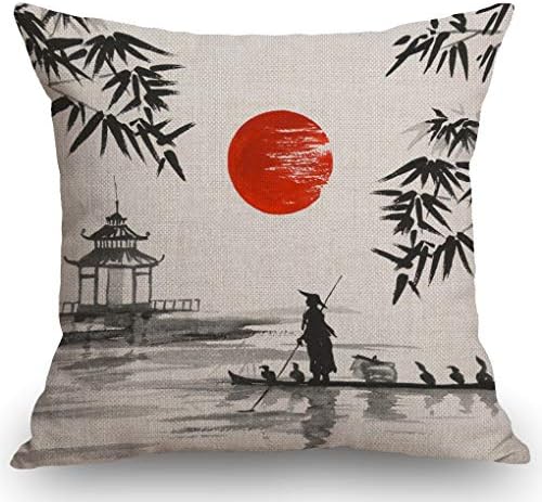 Amazon.com: LIGICKY Set of 4 Farmhouse Japanese Style Decorative Throw ...