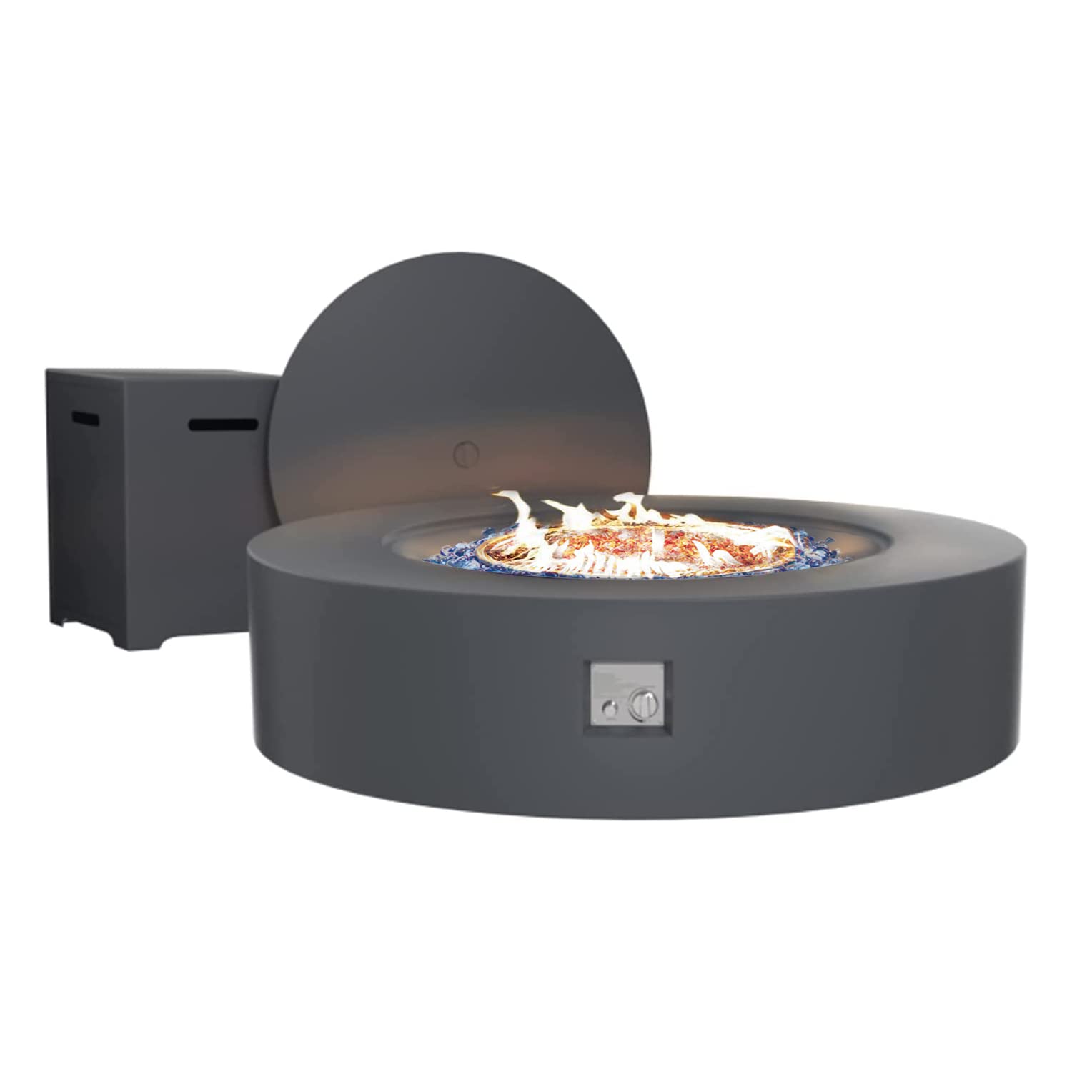 Upha 56 Inch Outdoor Propane Gas Fire Pit Table 50000 | Desertcart New ...