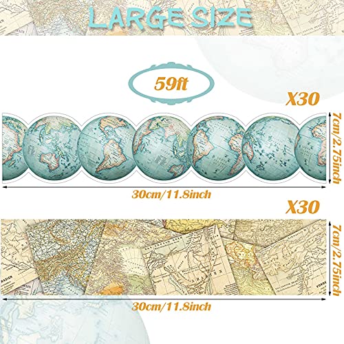 Snapklik.com : Travel The Map Globes Bulletin Board Straight Border Map ...