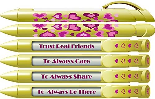 Amazon.com : Greeting Pen "Yellow Hearts" Friend Appreciation Pens with ...
