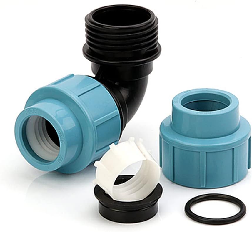 Aoktorkit Plastic PE Water Pipe Quick Connection Elbow Connectors IBC ...