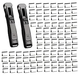 2 Pack Paper Clam Clip Dispenser Handheld File Document Clipper with ...