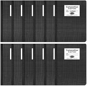 Amazon.com : VEEBOOST Composition Notebooks, Quad Ruled, Graph Paper ...