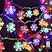 Amazon.com: Christmas Snowflake String Lights, 49 ft 100 LED ...