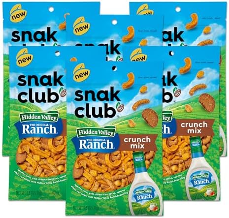 Amazon.com: Snak Club Crunch Mix with Hidden Valley Ranch Seasoning ...