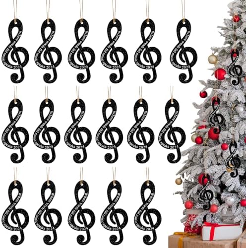 Amazon.com: Spiareal 36 Pcs Vintage Christmas Music Note Ornament ...