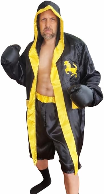 Amazon.com: Champion Boxing Costume - Gloves Included - Stretchy Shorts ...