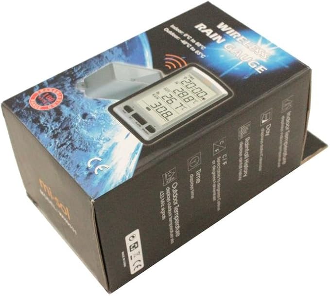 MISOL 1 Set of Wireless rain Meter rain Gauge w/Thermometer, Weather ...