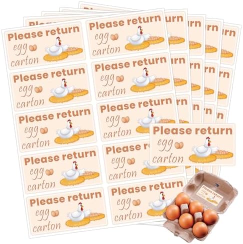 34 Fresh Eggs Box Stickers Labels Please Return Egg Box : Amazon.co.uk ...