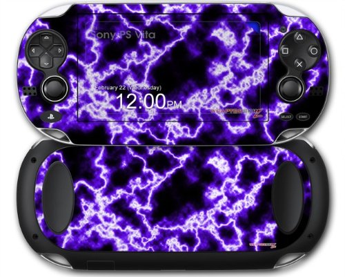 Amazon.com: Sony PS Vita Skin Electrify Purple by WraptorSkinz : Video ...