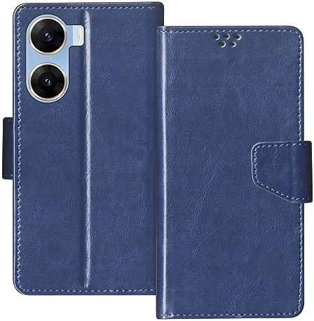 SBMS Faux Leather Flip Cover Back Cover Case for Vivo V29E 5G (Blue ...