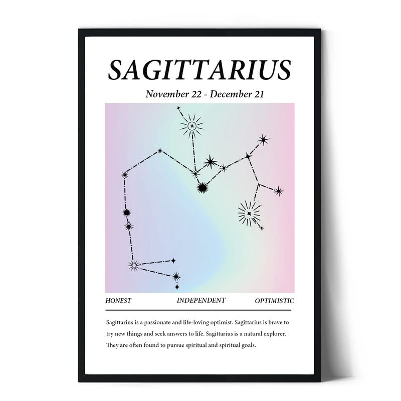 Amazon.com: Sagittarius Canvas Poster,Astrology Wall Decor Room ...