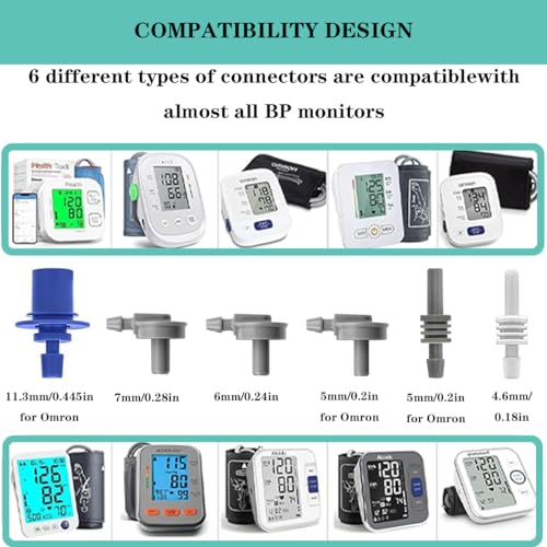 Replacement Blood Pressure Cuff Connectors Adapter, HYINUS 6 Different ...