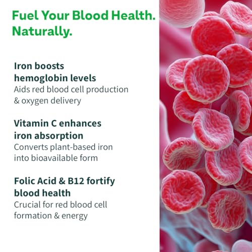 OZiva Iron Supplement with Folic Acid, Vitamin C & B12 | Supports ...