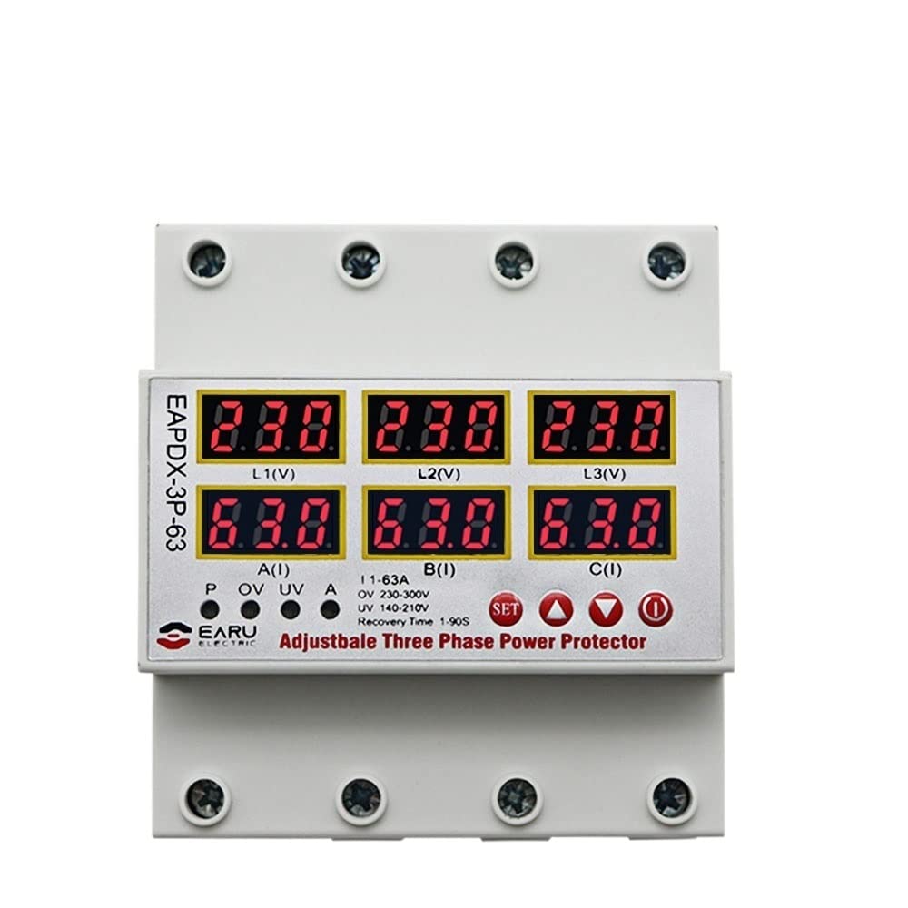 Buy Circuit breaker 63A 3P+N Three-Phase Adjustable Voltage And Current ...