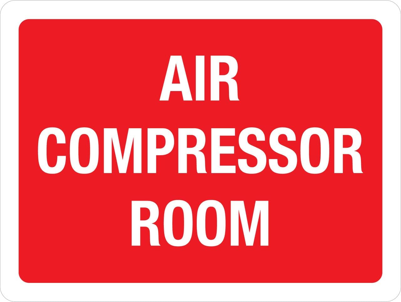 Amazon.com: Air Compressor Room Red Landscape Sign Metal Sign 12"x16 ...