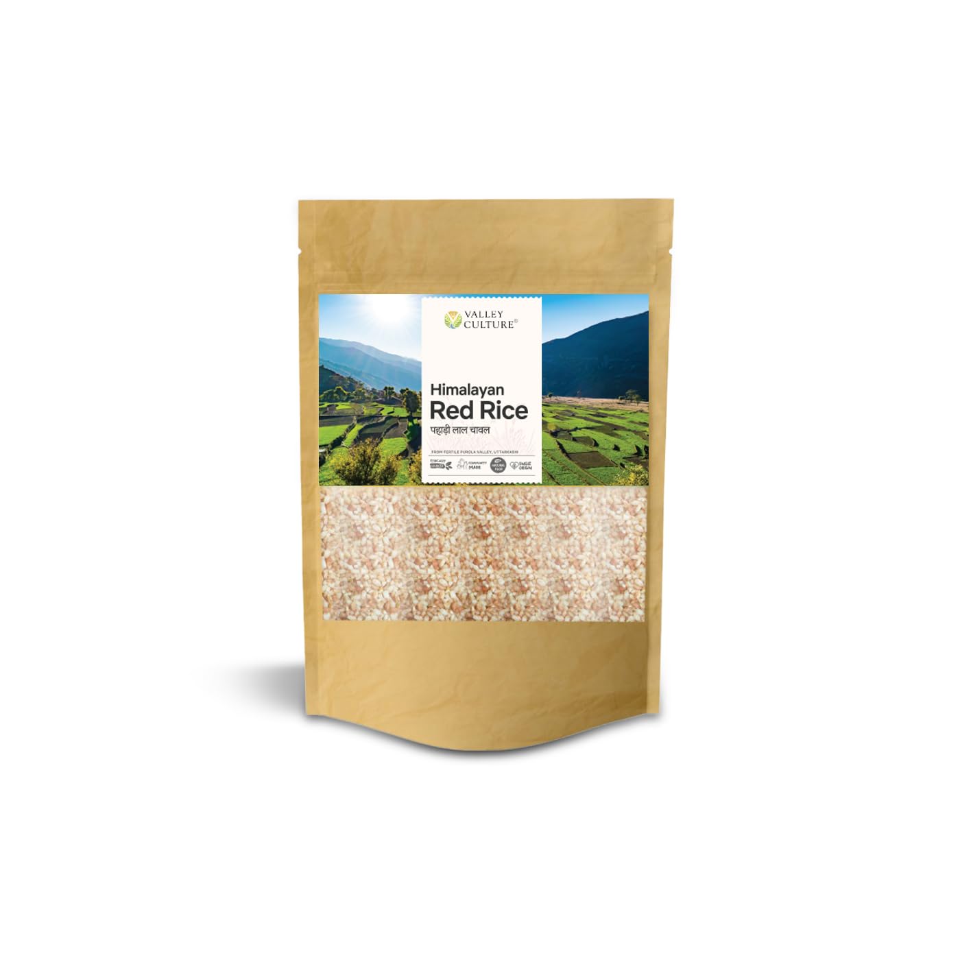 Valley Culture Red Rice Pack of 1- each 1kg | Himalayan Unpolished Red ...