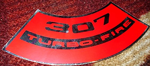CHEVROLET 307 TURBO-FIRE AIR CLEANER TOP LID DECAL For Chevelle, El ...
