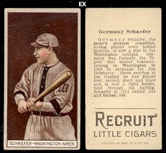 1912 t207 tobacco (Baseball) Card# 155 germany schaefer of the ...