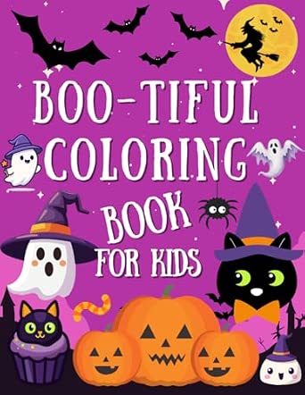Boo-tiful Coloring Book for Kids: Not-So-Scary Halloween Coloring Pages ...