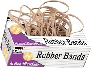 Charles Leonard Rubber Bands, Tissue-Style Box, 84, Beige/Natural ...