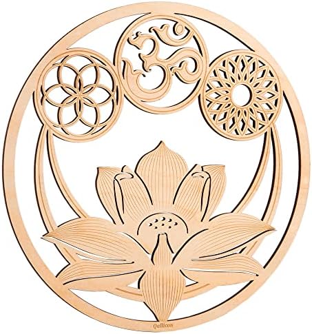 Amazon.com: IOOOFU Laser-Cut Wooden Wall Sculpture Wooden Sacred Lotus ...