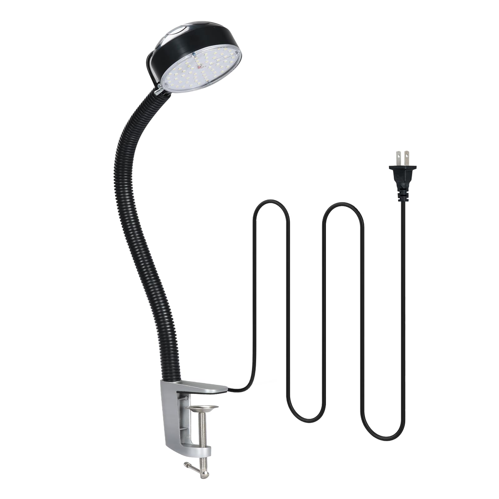 Xapolu LED Clamp Work Light with Flexible Gooseneck, 20W 2000 Lumens ...