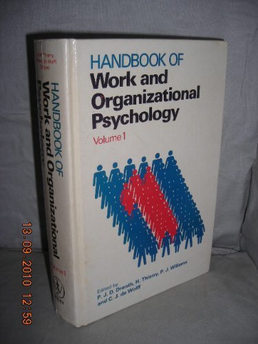 Buy Handbook of Work and Organizational Psychology: Drenth ∗handbook∗ ...