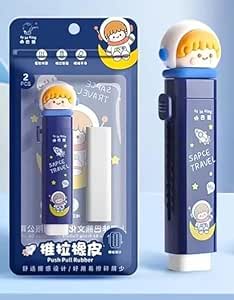 MINTOX Cute Cartoon Push-Pull Cutter Shaped Eraser for Kids Rubber ...