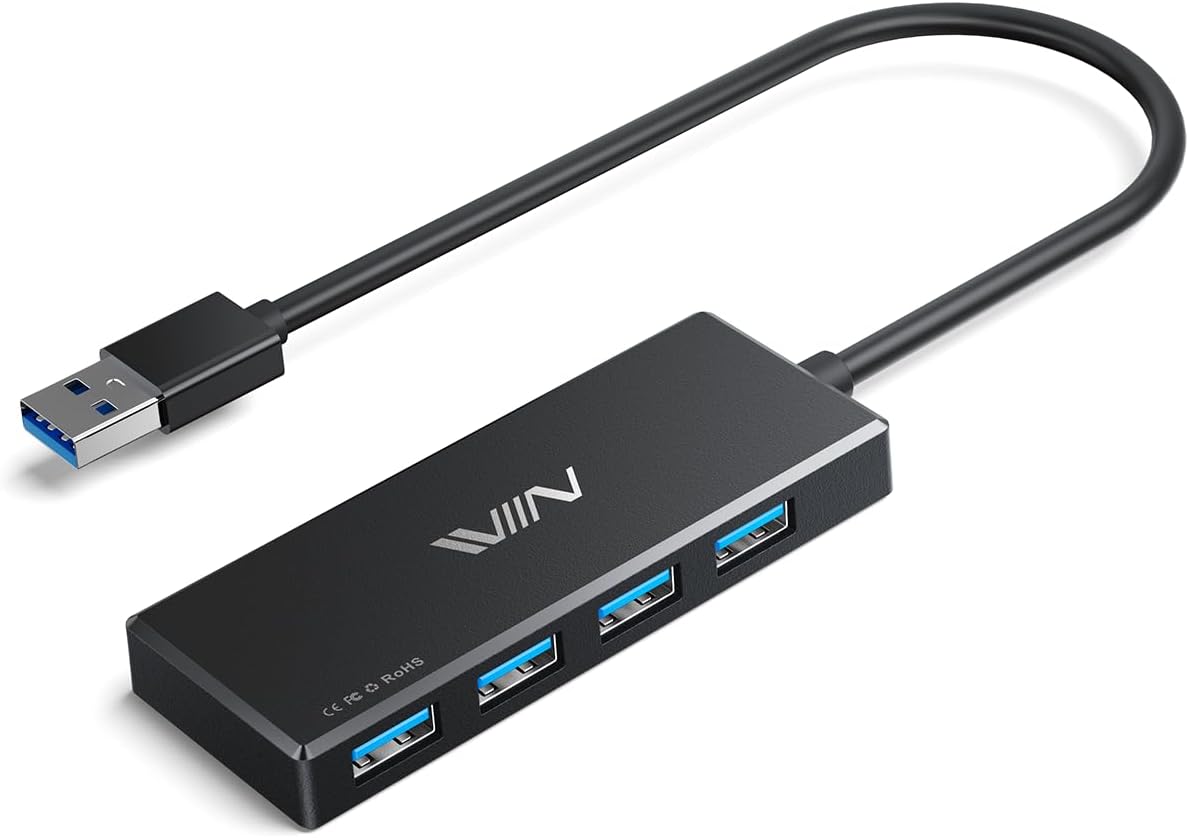 Amazon.com: 4-Port USB Hub 3.0, T-Sound USB Splitter for Laptop, Ps4 ...