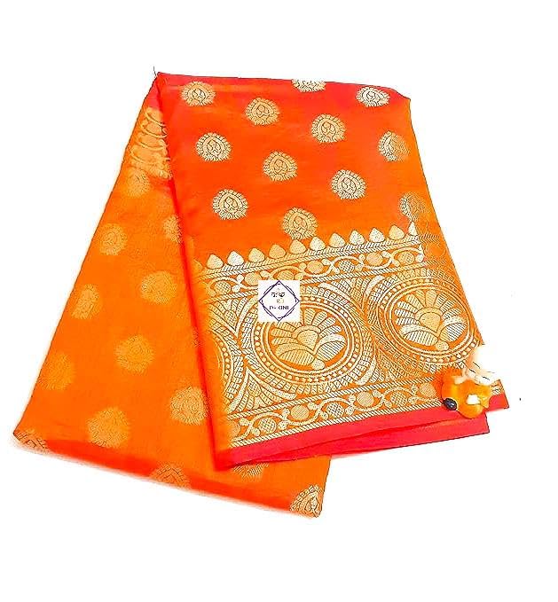 Buy DAKINI Women's Choice Banarasi Sana Silk Jacquard Two Tone Saree ...