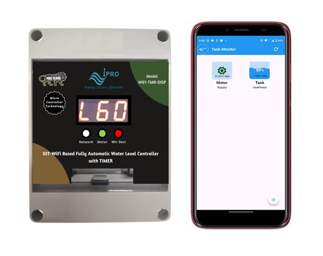 IPRO WiFi Smart Water Level Controller with Timer. Local Digital ...