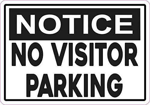 ISEE 360® No Visitor Parking Sign Board Sticker Water Proof for Office ...