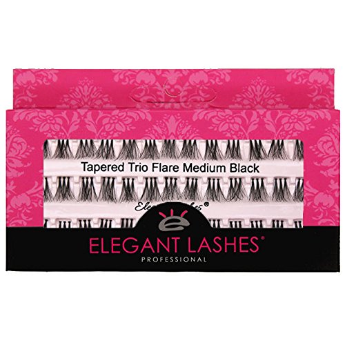 Amazon.com: Elegant Lashes Tapered Trio Flare Medium Black Individual ...