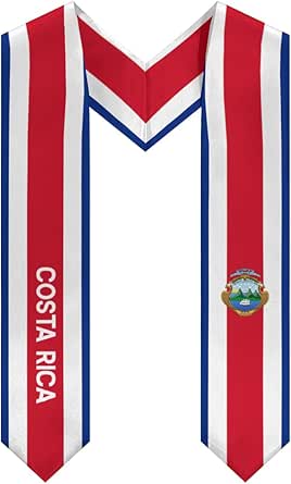 Amazon.com: YiiLi Costa Rica Graduation Stole Sash For International ...