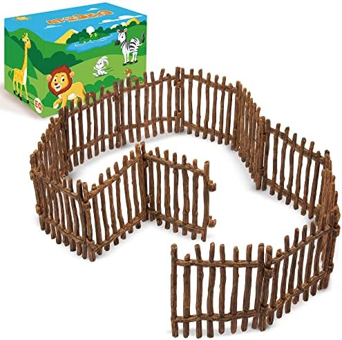 Amazon.com: EYSCOTA Realistic Toy Fence, Large Corral Fencing Panel ...