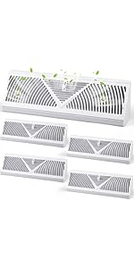 Yaocom 4 Pcs Baseboard Register Vent 18 Inch Duct Opening Size ...